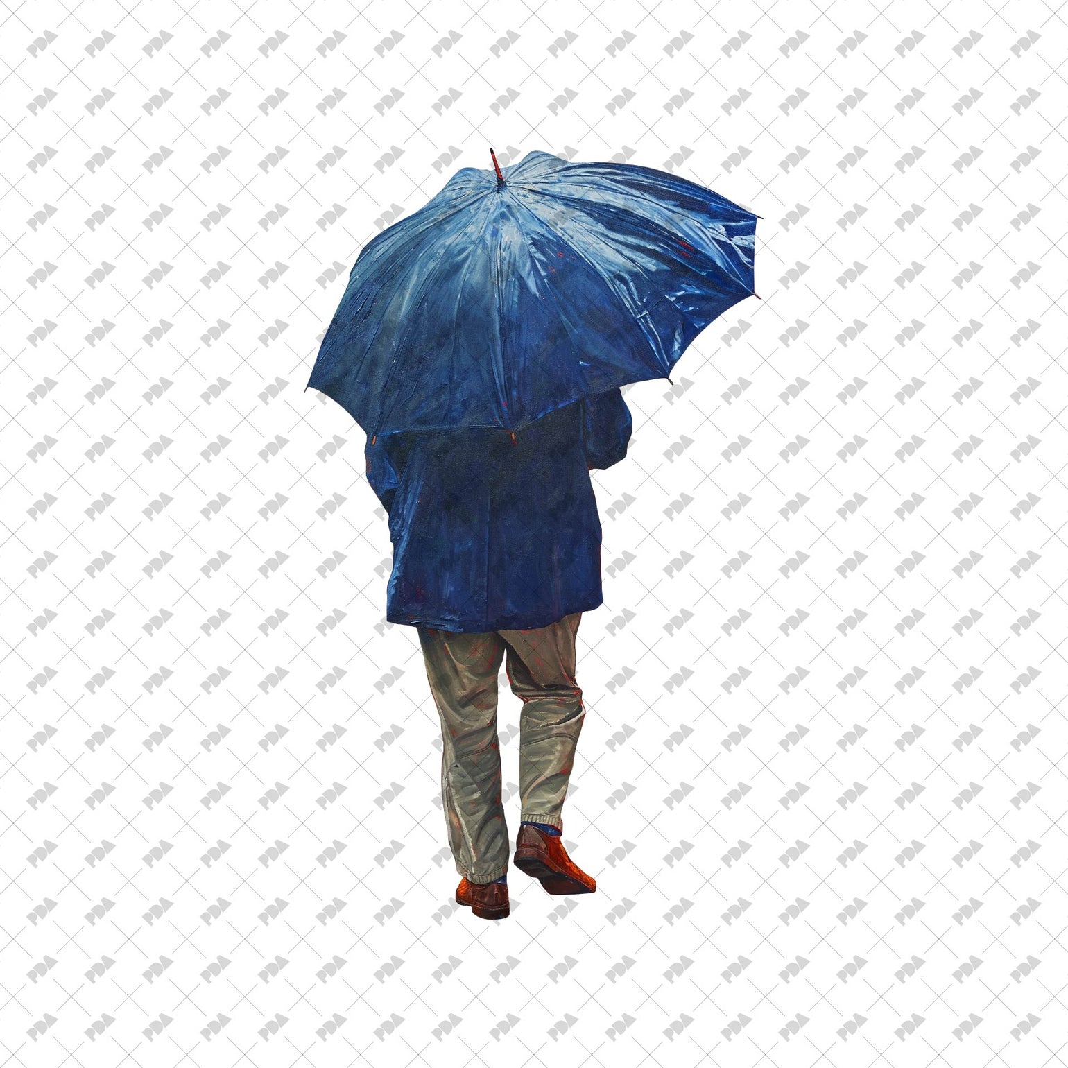 PNG Cutout Post Digital Collage People With Umbrellas Set | Post ...