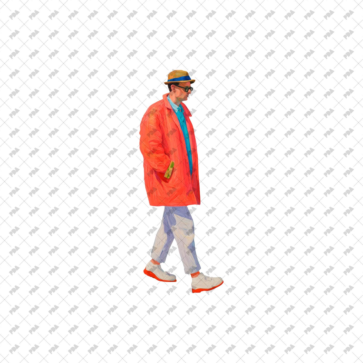 PNG Post Digital Collage Side View Characters