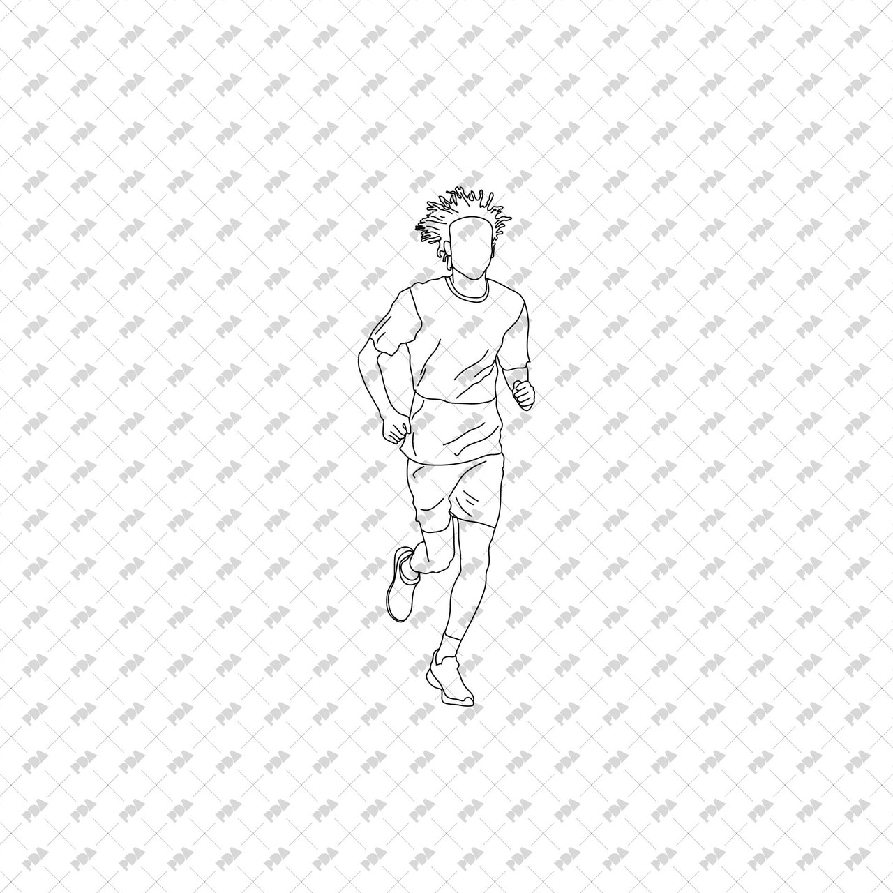 CAD Vector Running & Jogging Characters for Drawings