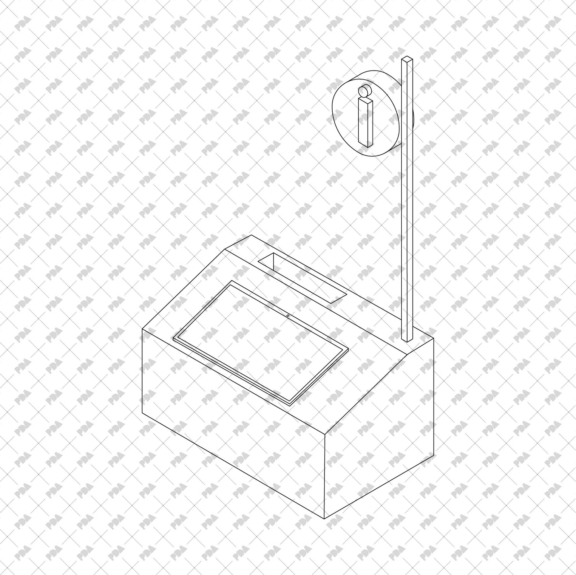 CAD, Vector Isometric Lobby Furniture Set – Post Digital Architecture