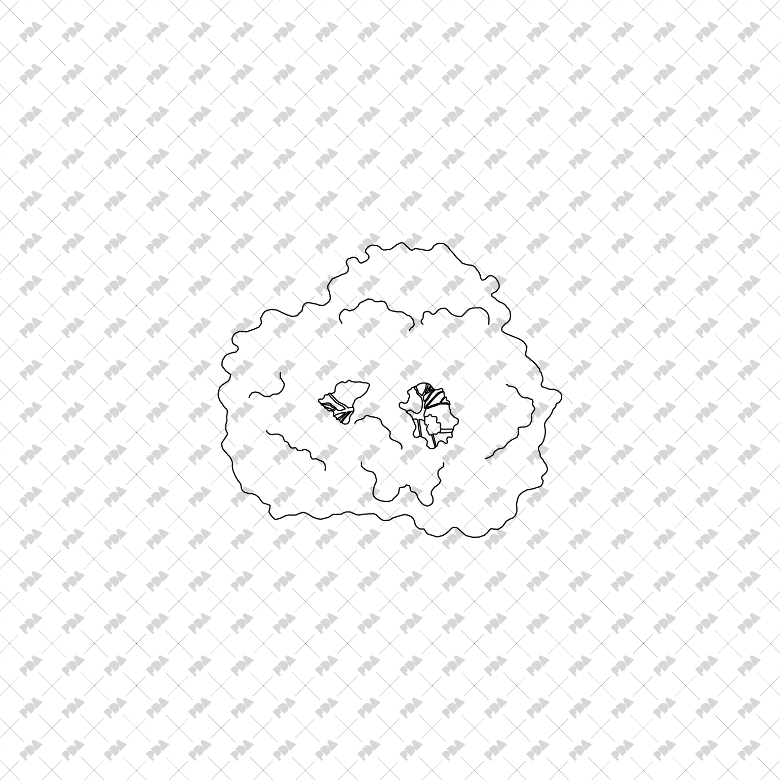 CAD, Vector Trees Set (Top and Side View)