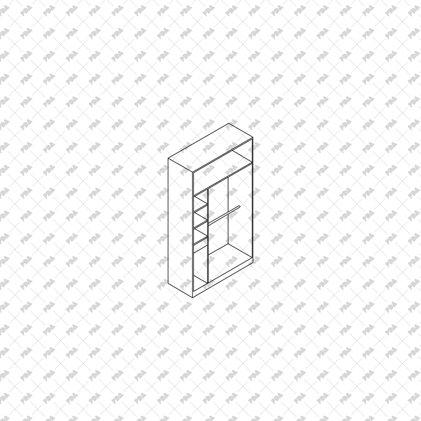 CAD, Vector Isometric Wardrobe Set