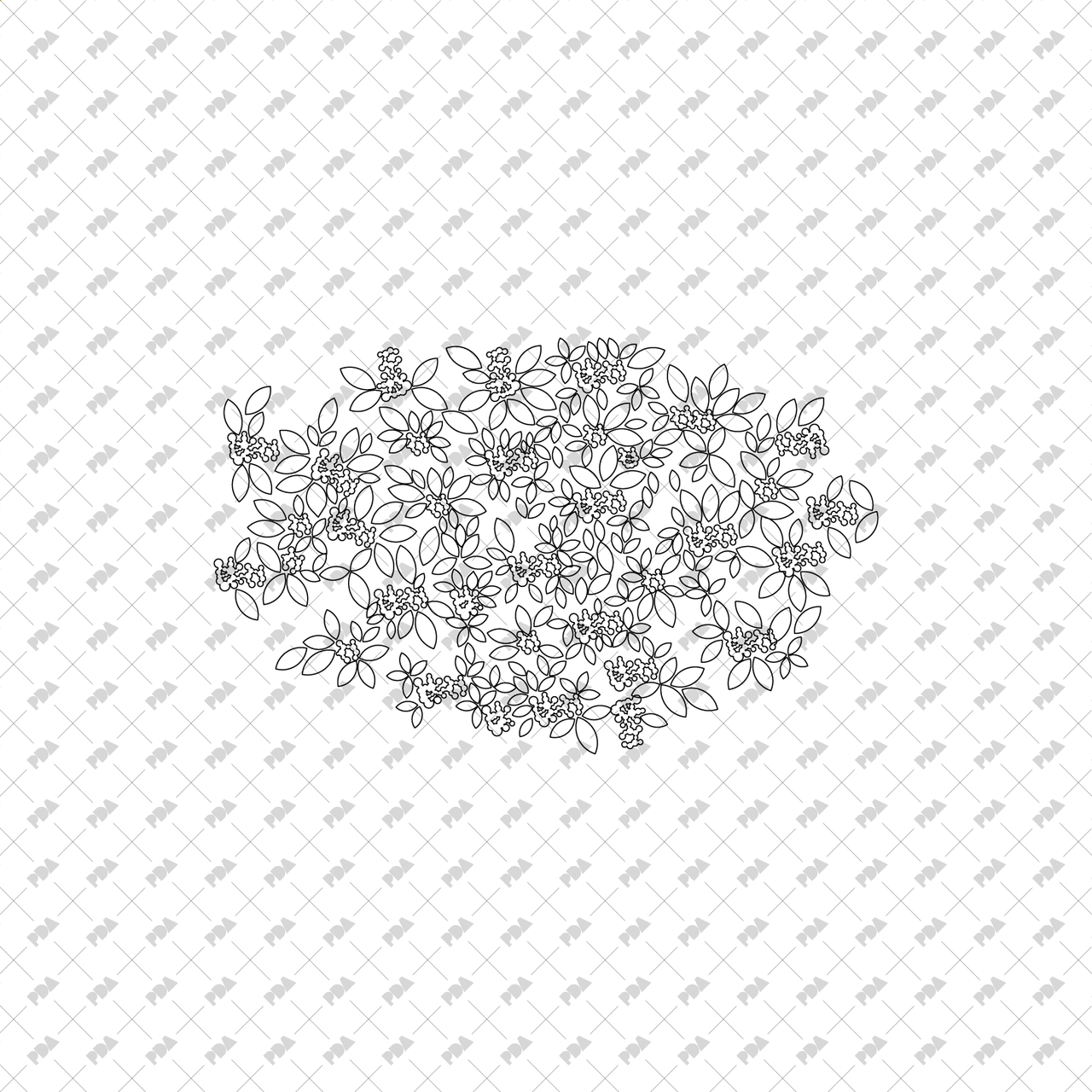 CAD, Vector Bushes in Top View