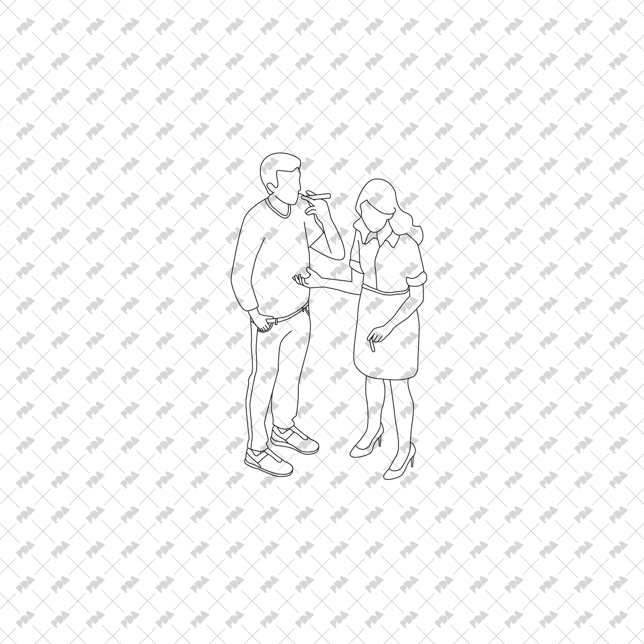 CAD, Vector Isometric Urban Furniture