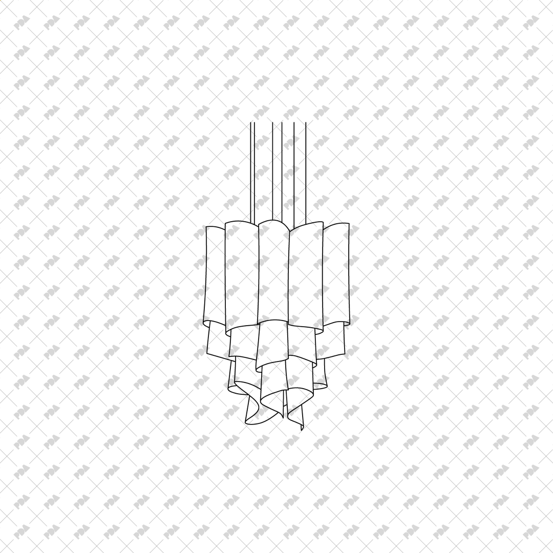 CAD & Vector Chandeliers: Line-Art Light Illustrations