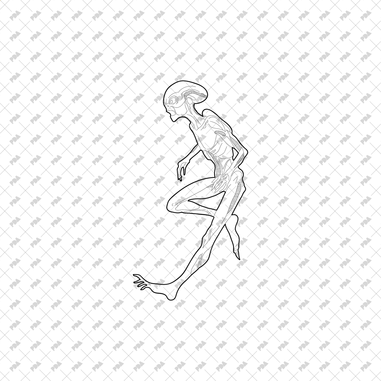 CAD & Vector Aliens: Line-Art Illustrations