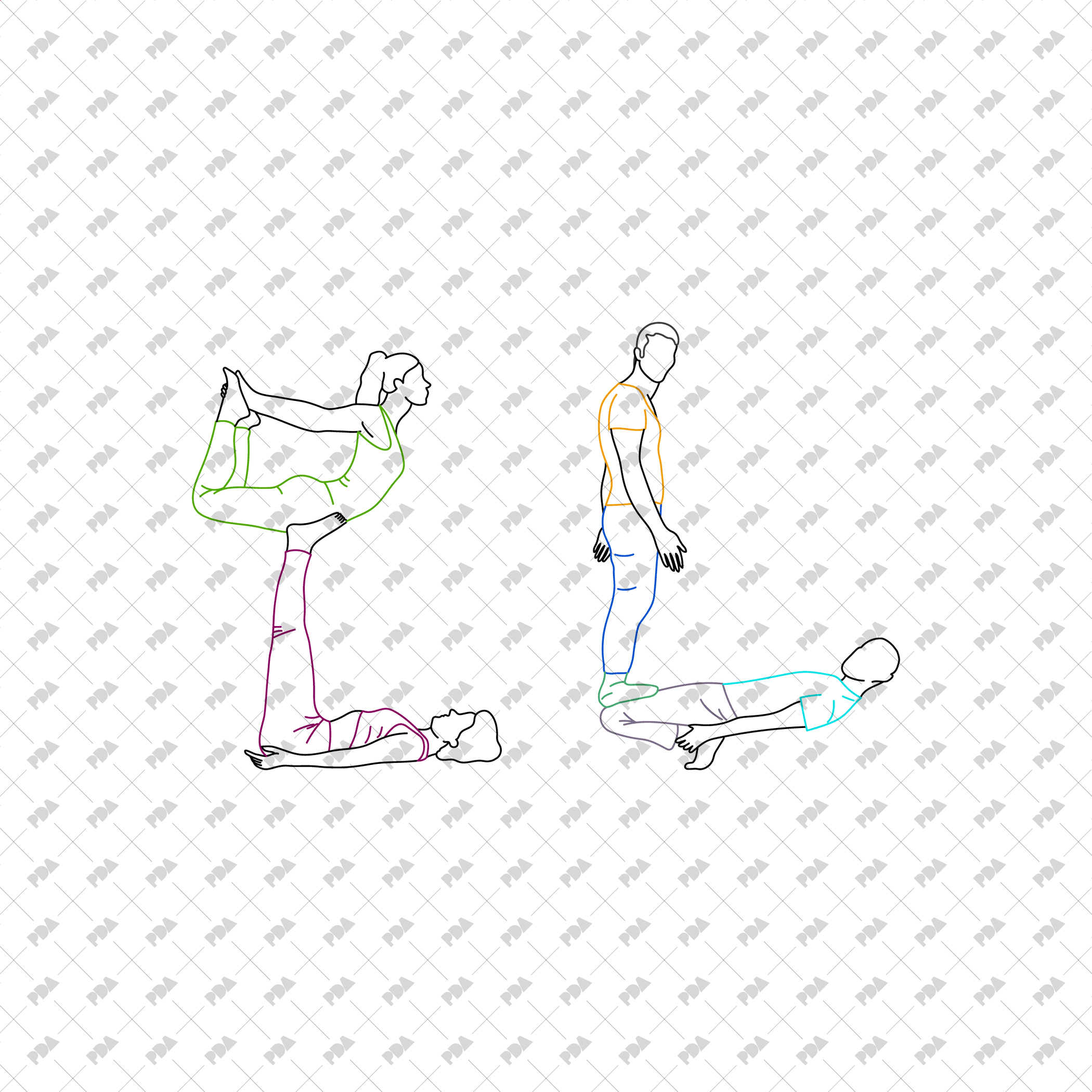 CAD, Vector Acrobalance and Acrobatics Characters