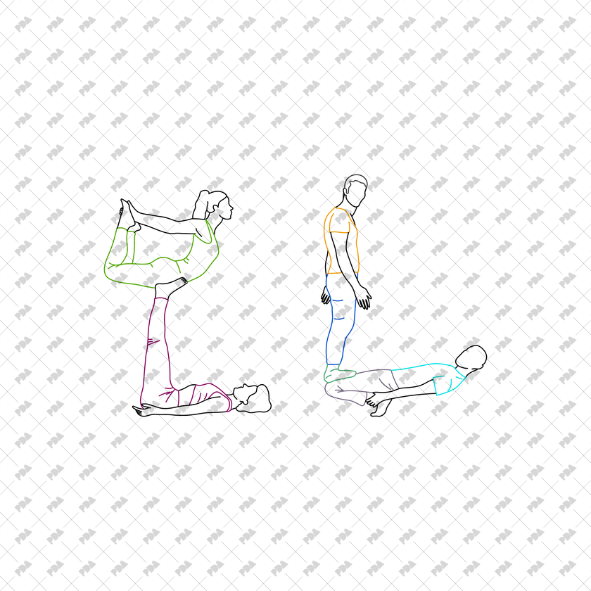 CAD, Vector Acrobalance and Acrobatics Characters