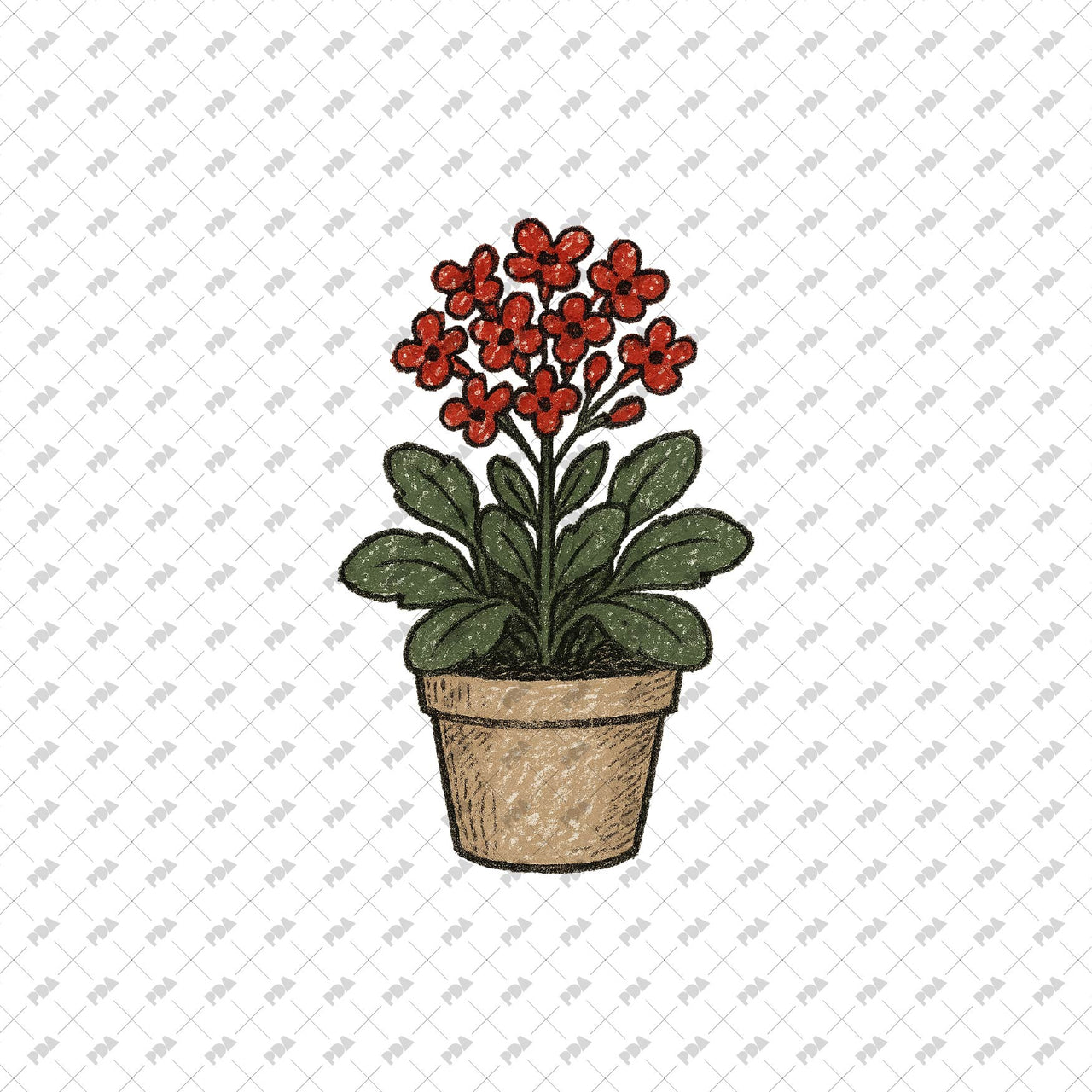 PNG Rough Hand-Drawn Plant Cutouts