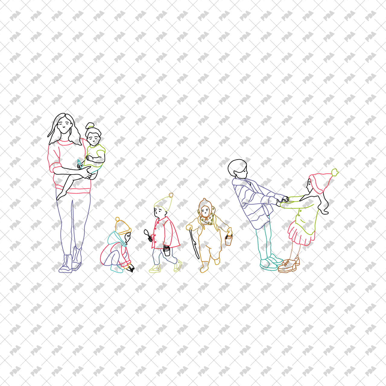 CAD, Vector Hand Drawn Characters Multi-Pack