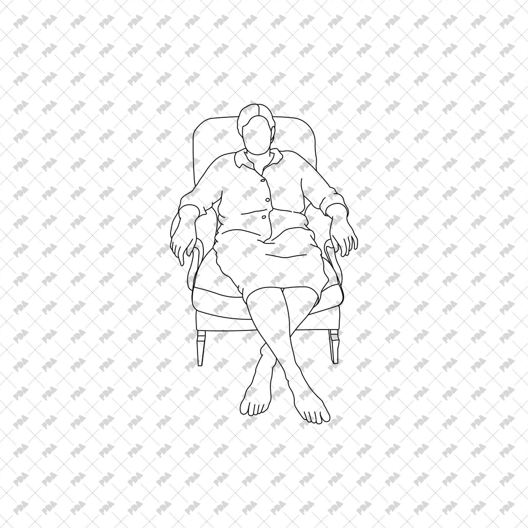 CAD, Vector Women Sitting | Post Digital Architecture | Post Digital ...