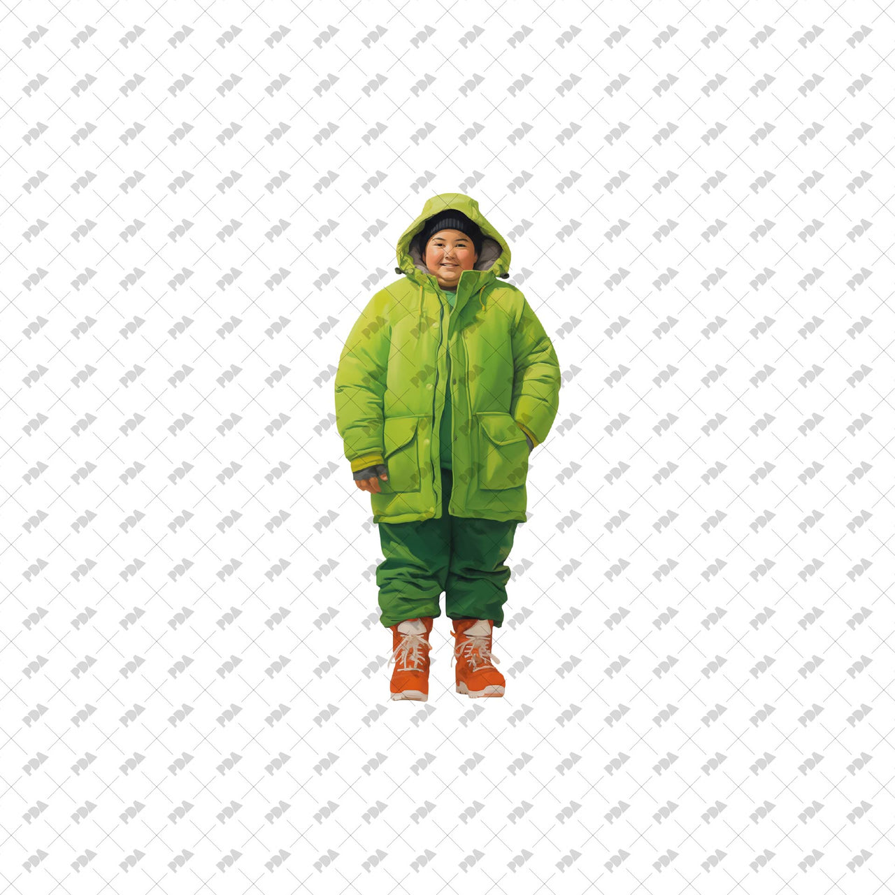 PNG Cutout Post Digital Collage Winter Characters