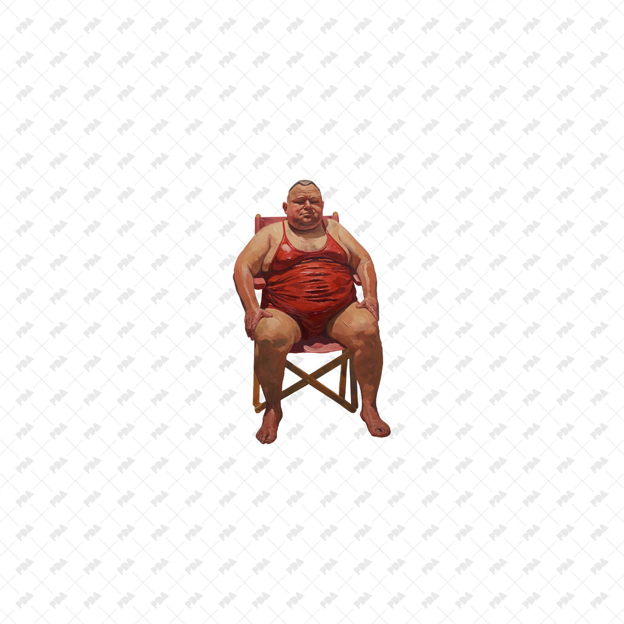 PNG Cutout Post Digital Collage Swimmers and Bathers Set