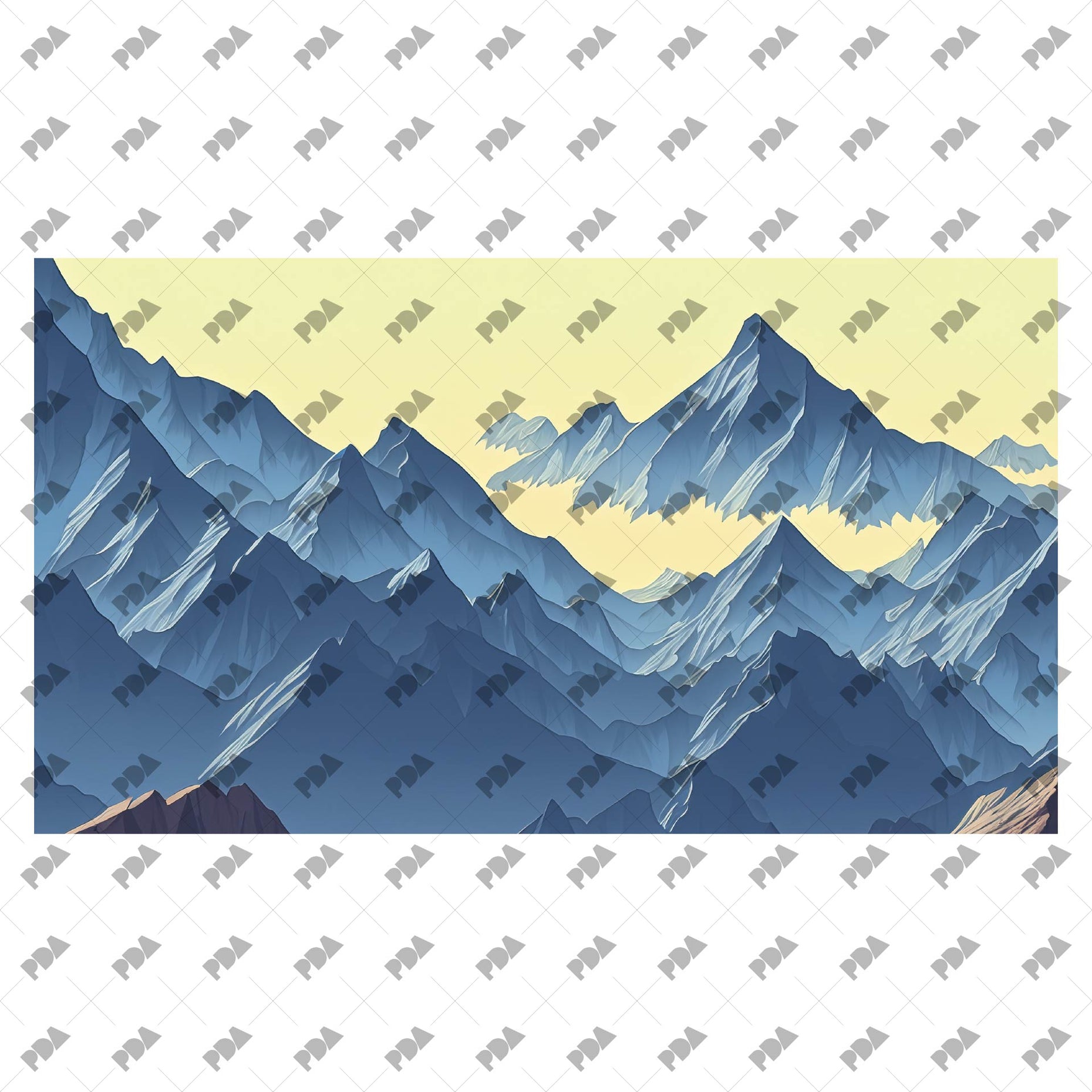 Mountain Backgrounds in Japanese Illustration Style | Post Digital ...