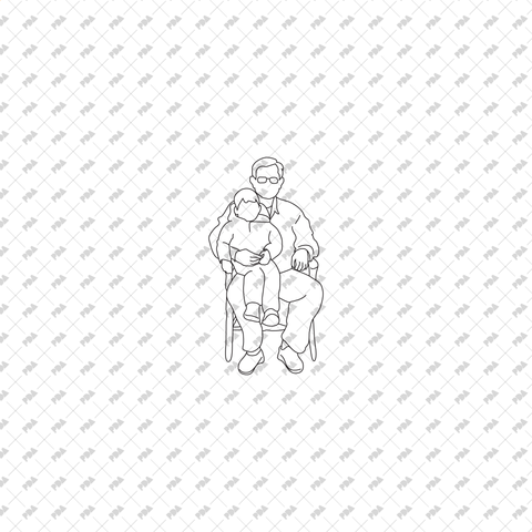 CAD, Vector Parents Holding Children Set