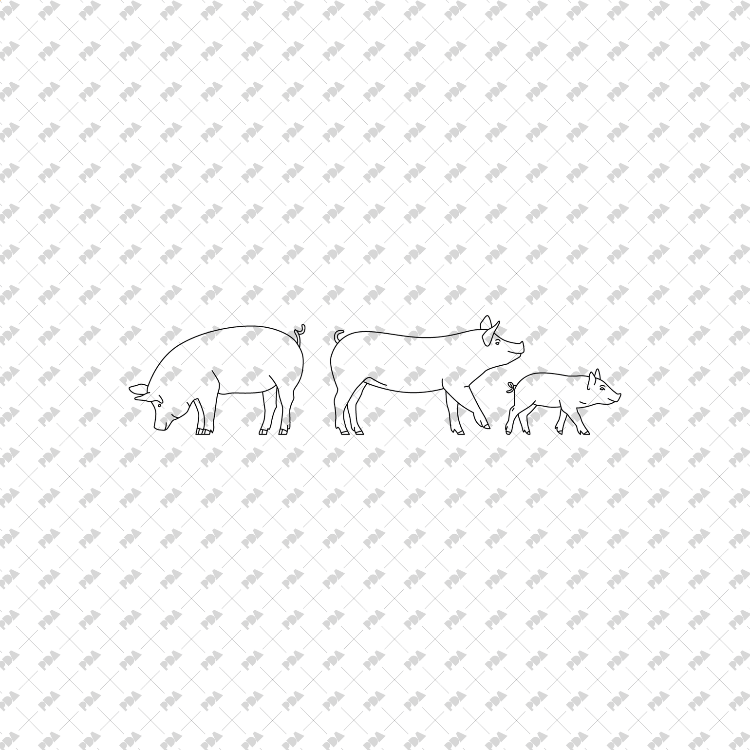CAD, Vector Farm Animals Set | Post Digital Architecture