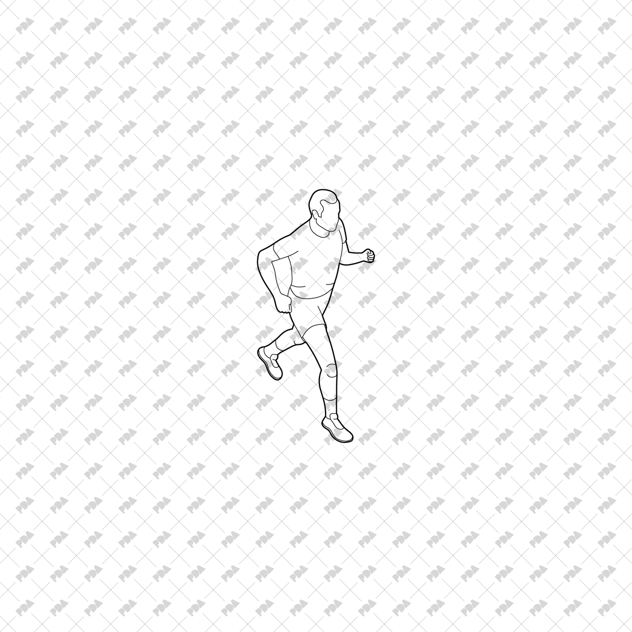 CAD, Vector People Doing Water Sports (Top and side view)