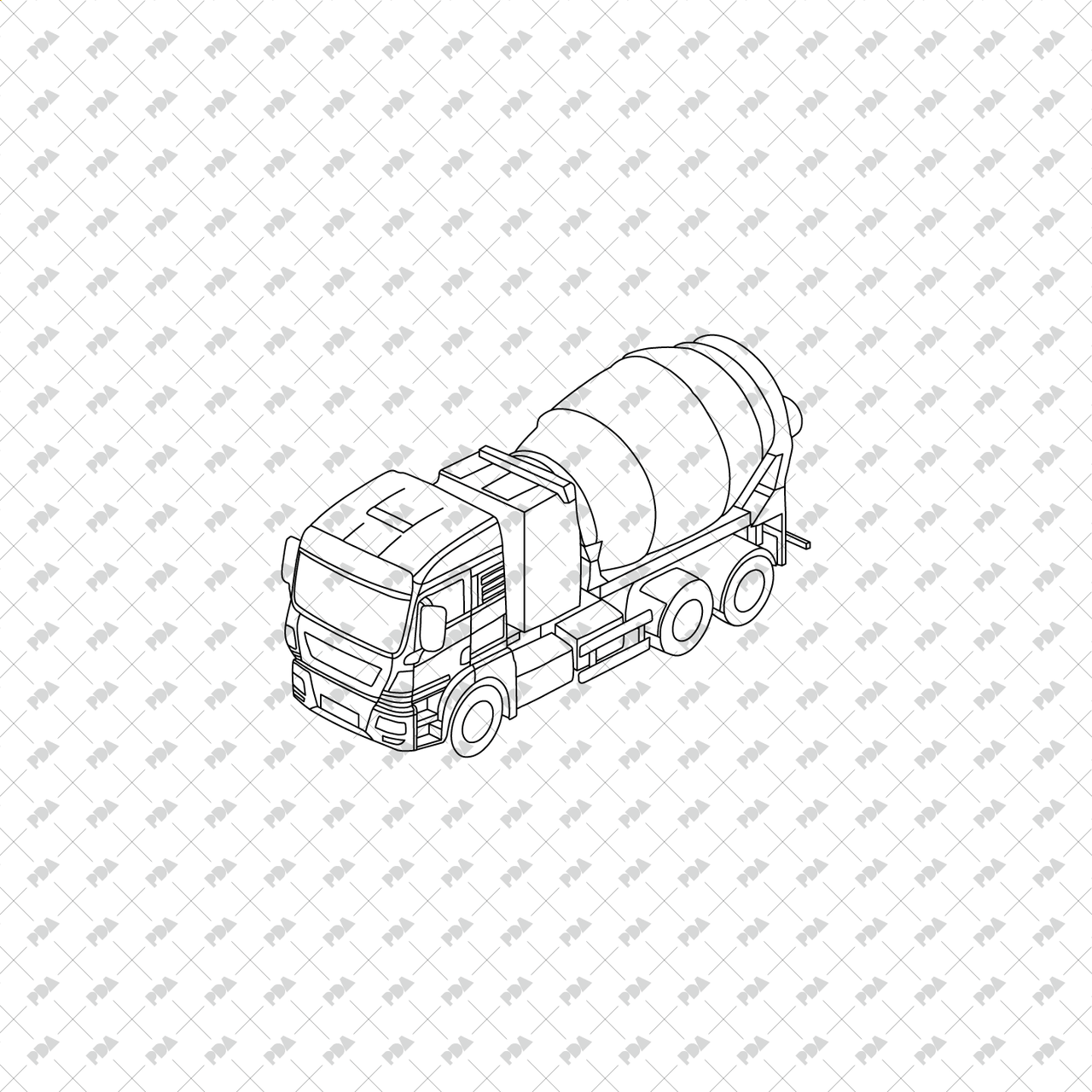 CAD, Vector, PNG Axonometric Vehicles