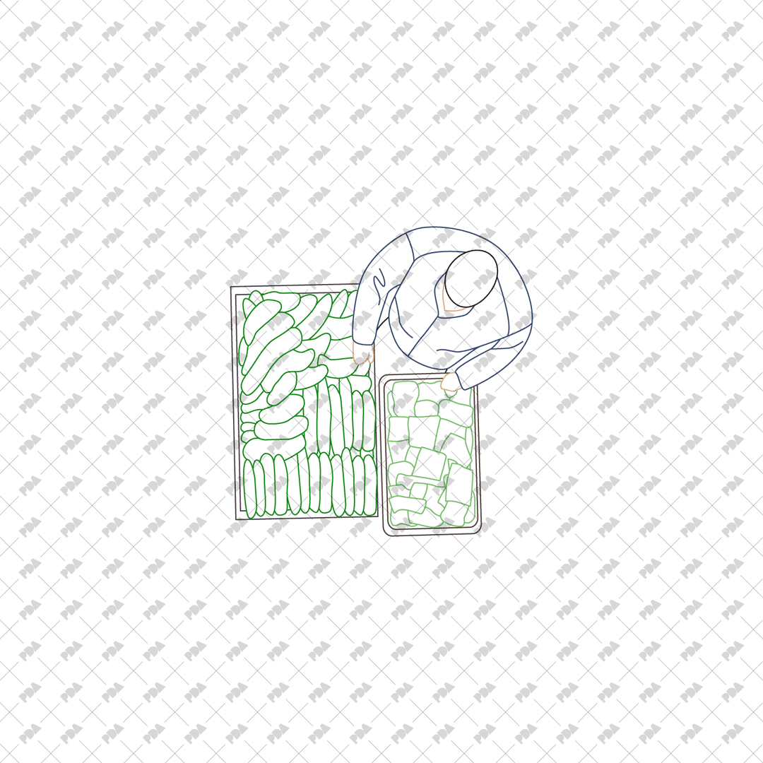 CAD, Vector, PNG Supermarket Items – Top View in Color & B/W