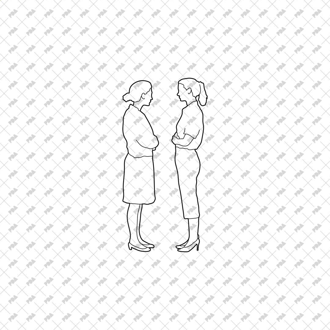 CAD, Vector People Having a Conversation