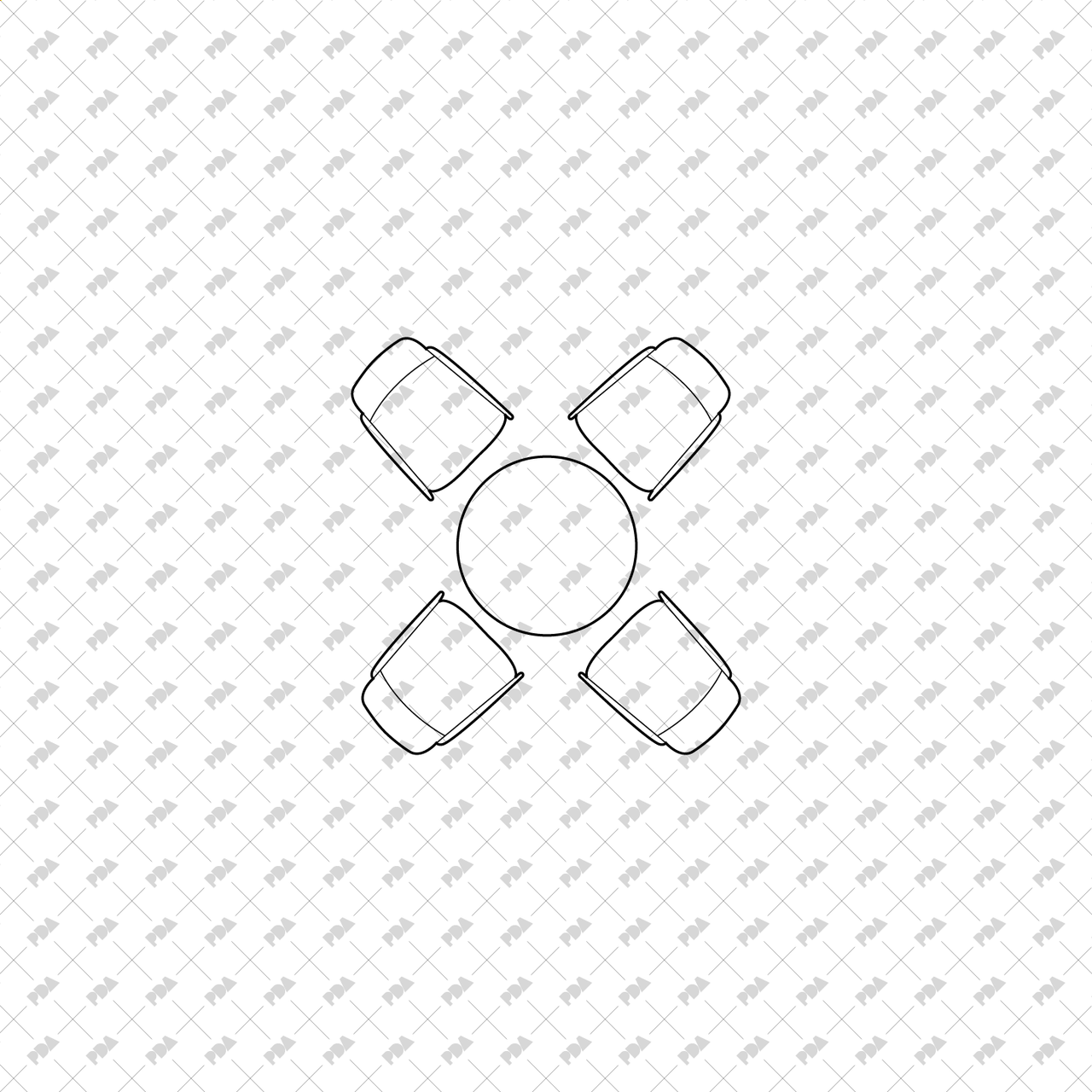 CAD, Vector, PNG Tables, Desks and Chairs in Top View
