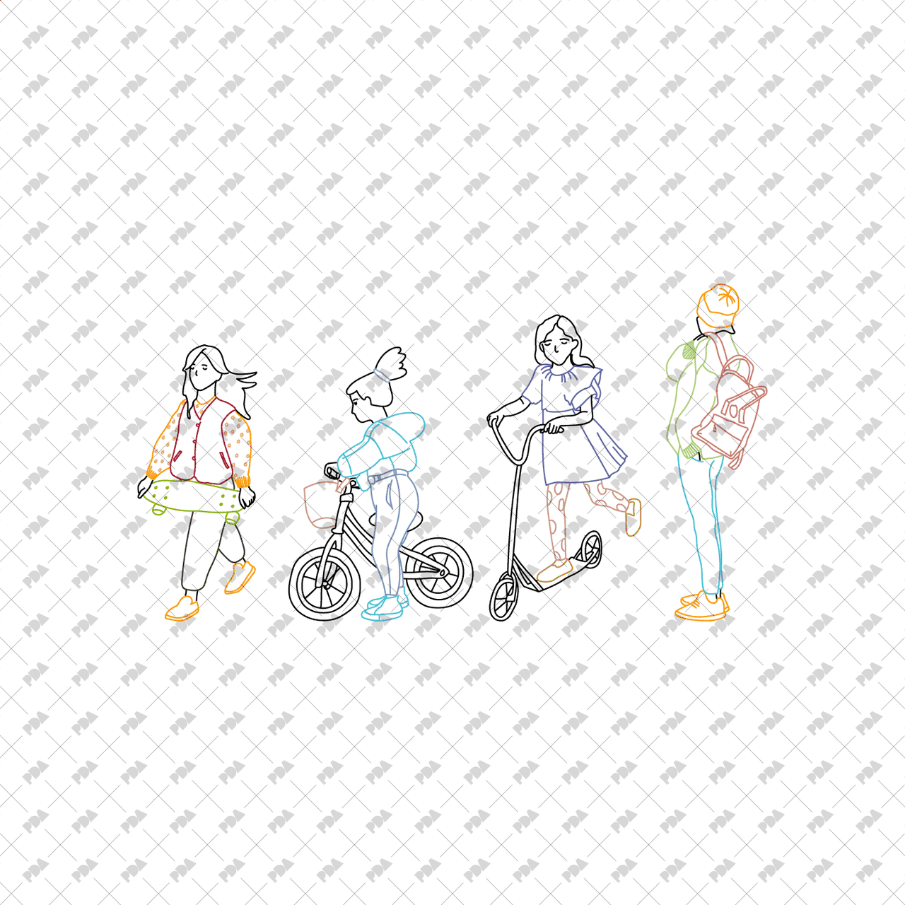 CAD, Vector Hand Drawn Characters Multi-Pack