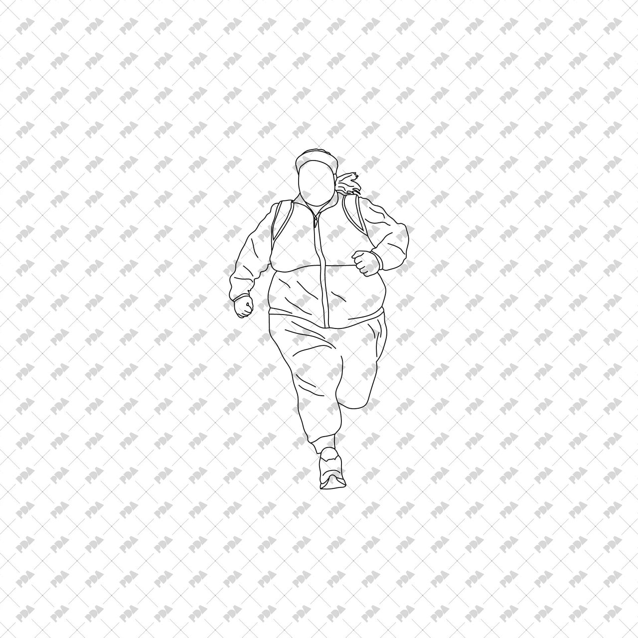 CAD Vector Running & Jogging Characters for Drawings