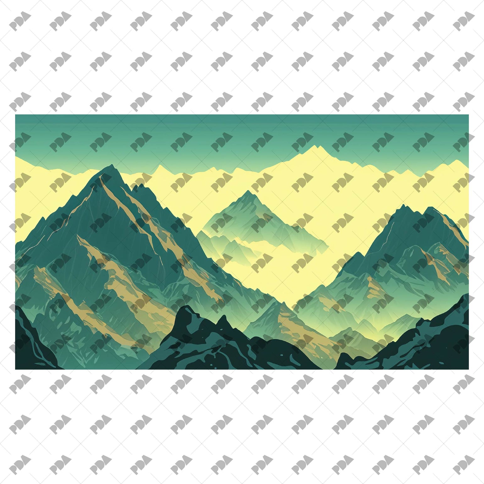 Mountain Backgrounds in Japanese Illustration Style | Post Digital ...