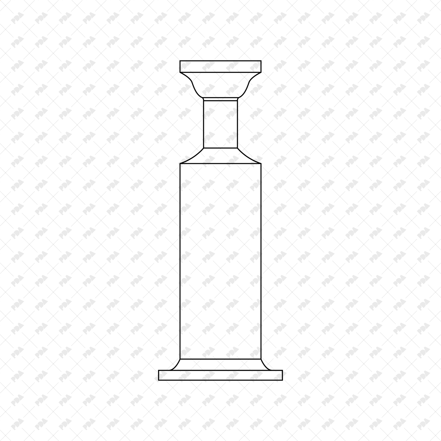 CAD, Vector Modern Columns Set