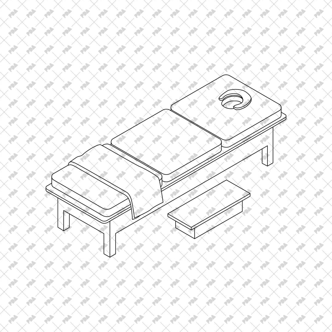 Isometric Pool & Spa Furniture CAD Vector Set