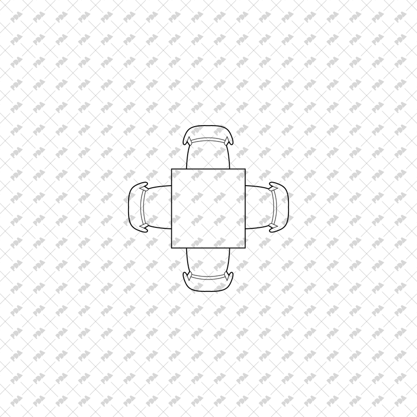 CAD, Vector, PNG Tables, Desks and Chairs in Top View