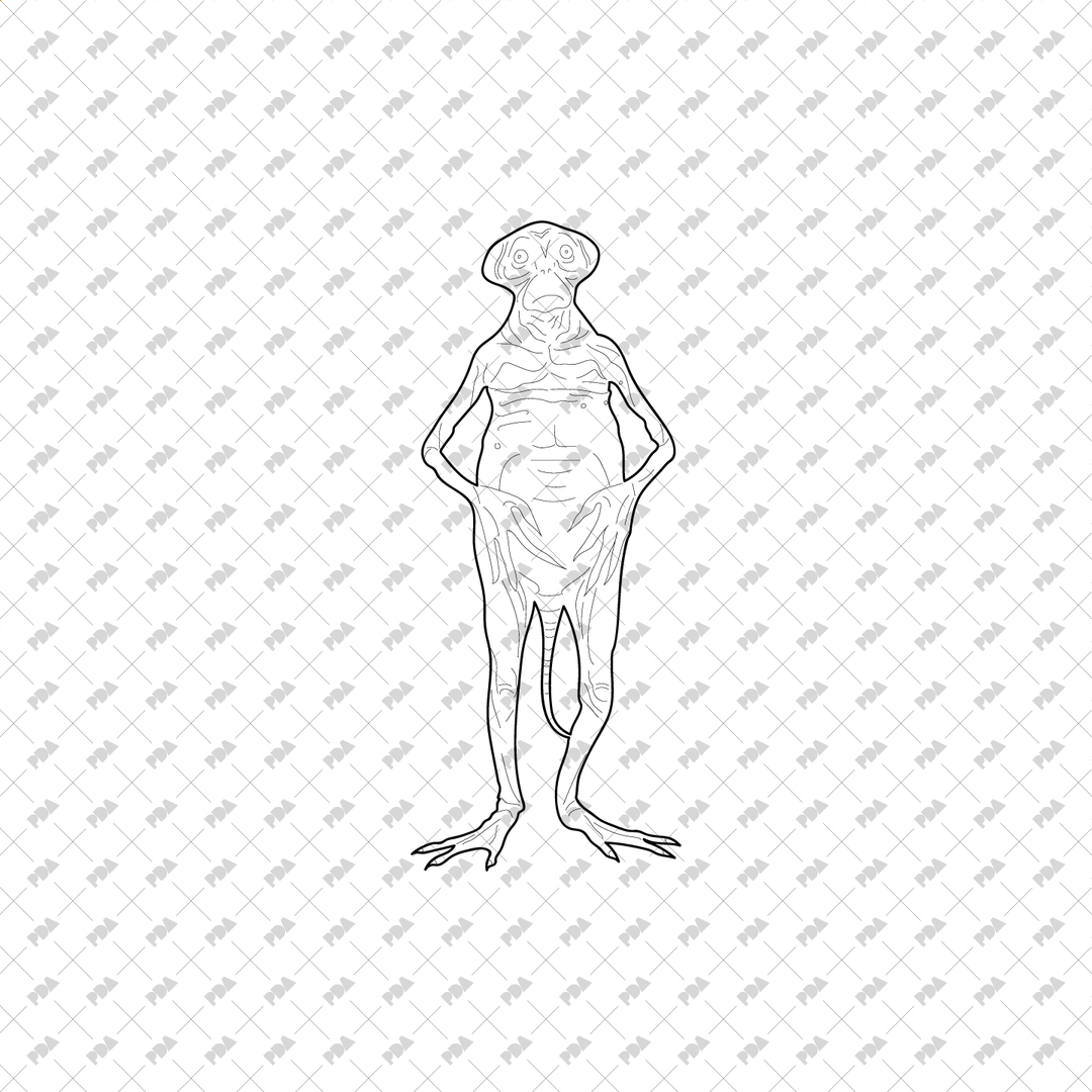 CAD & Vector Aliens: Line-Art Illustrations