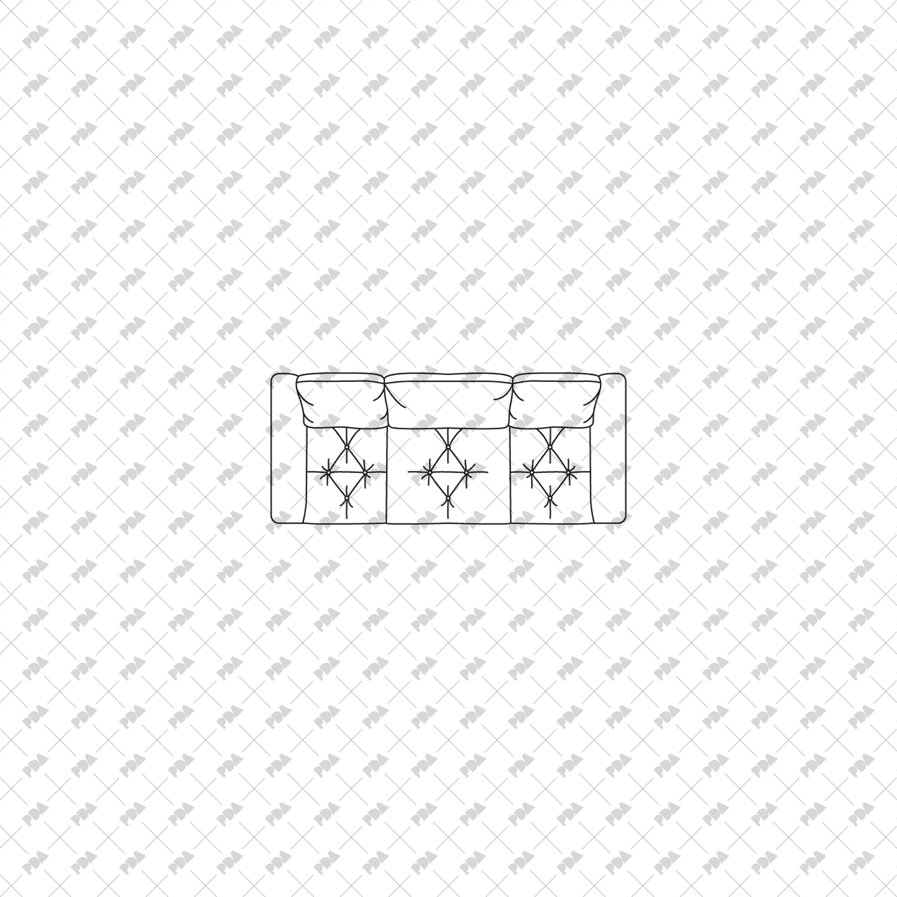 CAD, Vector, PNG Sofas in Top View