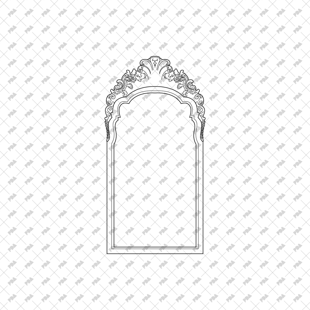 CAD & Vector Mirror Illustrations: Line-Art Collection