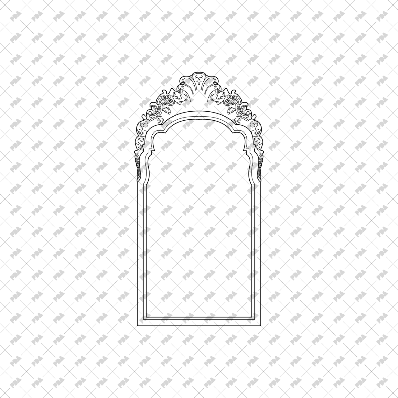 CAD & Vector Mirror Illustrations: Line-Art Collection