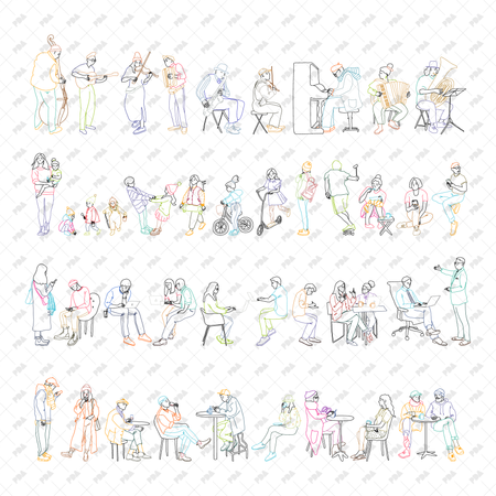 CAD, Vector Hand Drawn Characters Multi-Pack | Post Digital Architecture