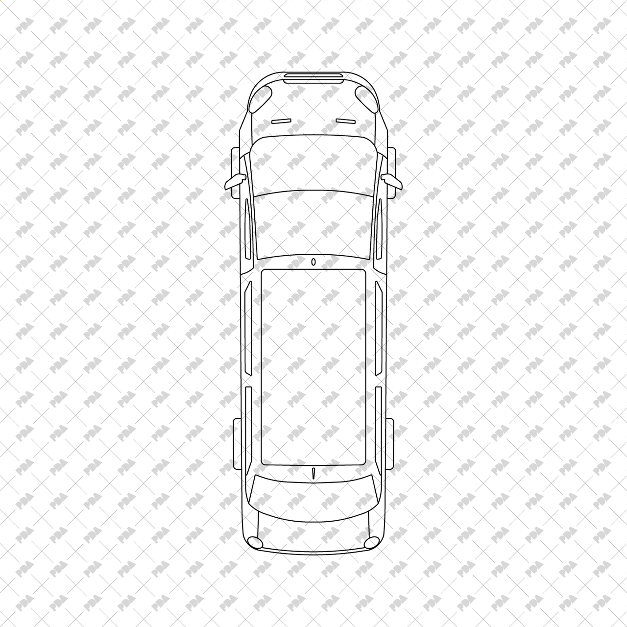 CAD, Vector Vehicles in Top View