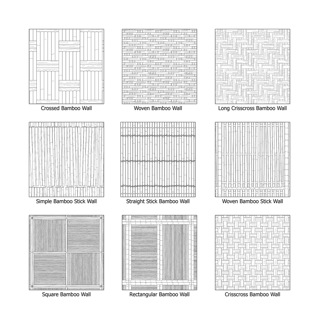Illustrator Pattern Library - Bamboo Panels