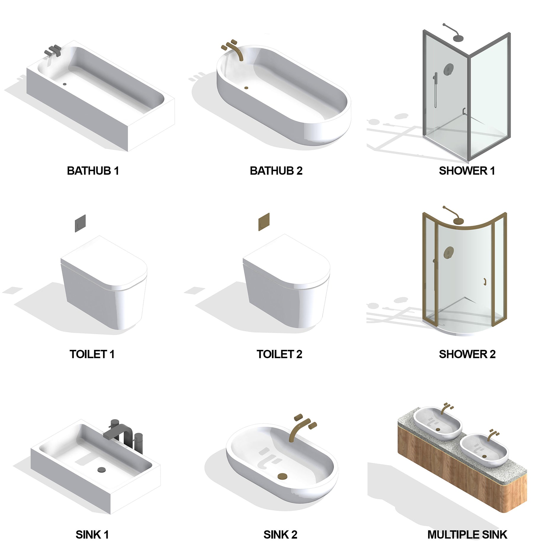 Familias de Revit: modelos 3D y 2D para el diseño