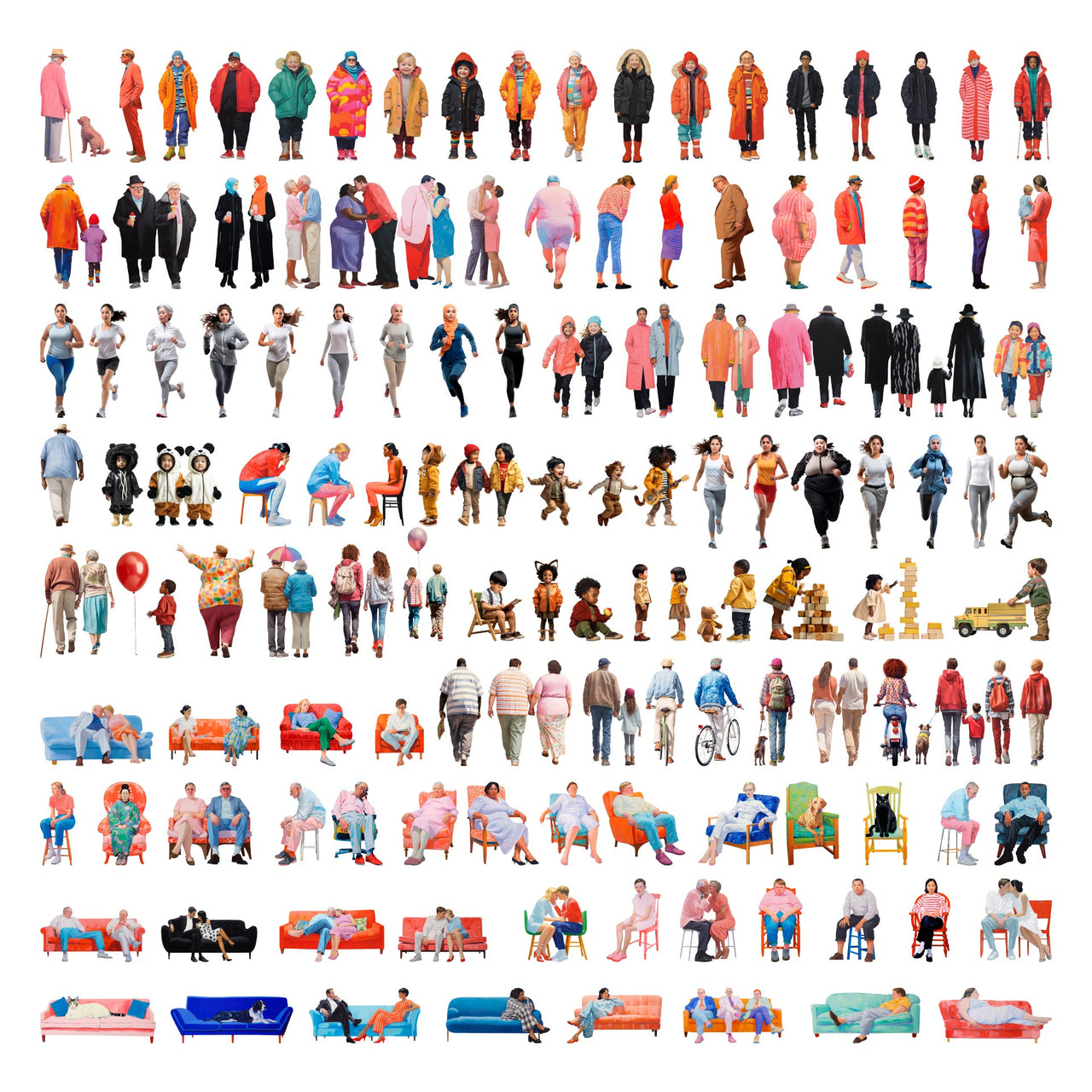 PNG Characters for Architectural Projects & Collages