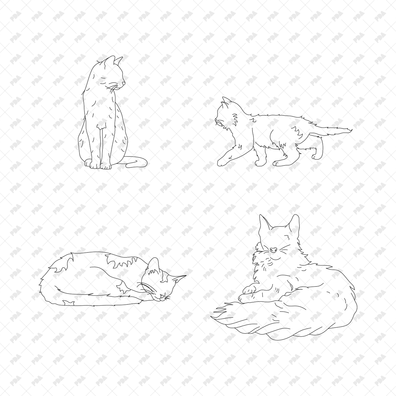 CAD Vector Cats & Kittens for Architectural Drawings – Post Digital ...