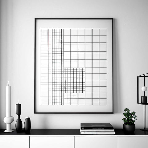 Œuvres d'art modernes, ensemble d'affiches pour intérieurs et architecture