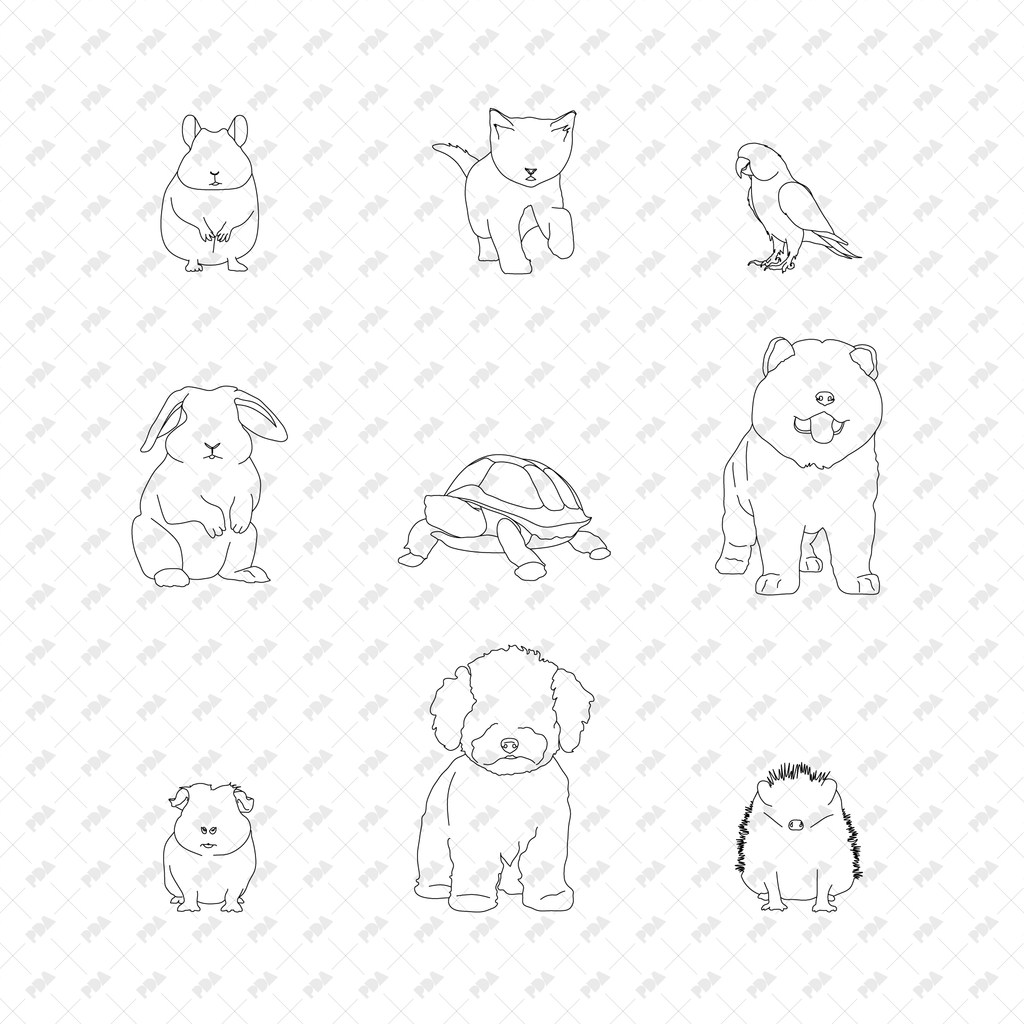 CAD Vector Pets for Architectural Drawings