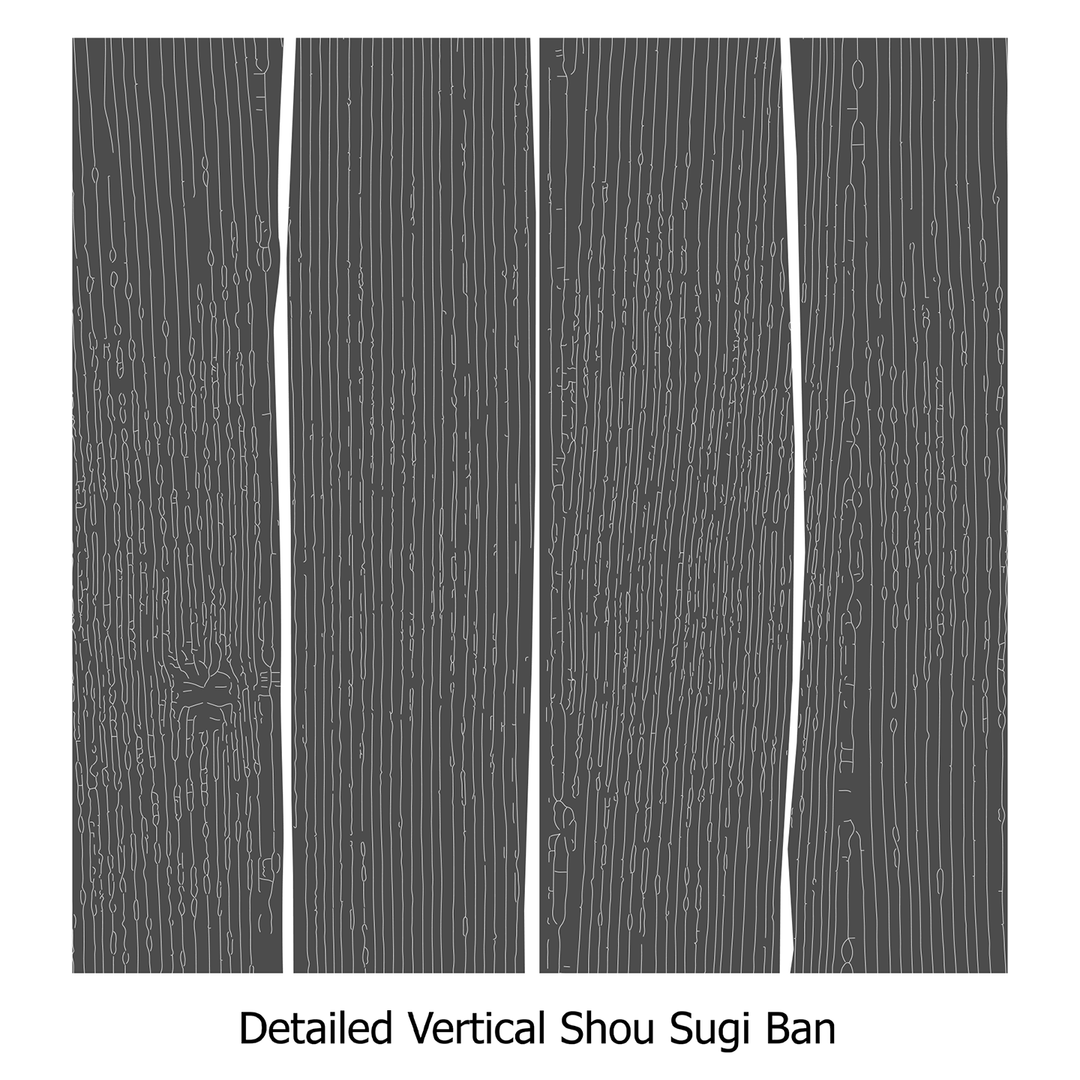 Illustrator Pattern Library - Shou Sugi Ban panels