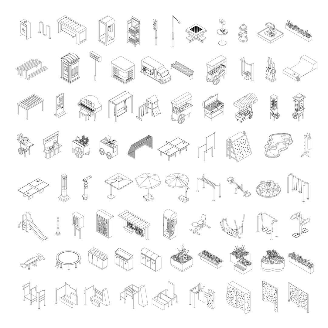 Vector Isometric Sets & Architectural Resources – Post Digital Architecture