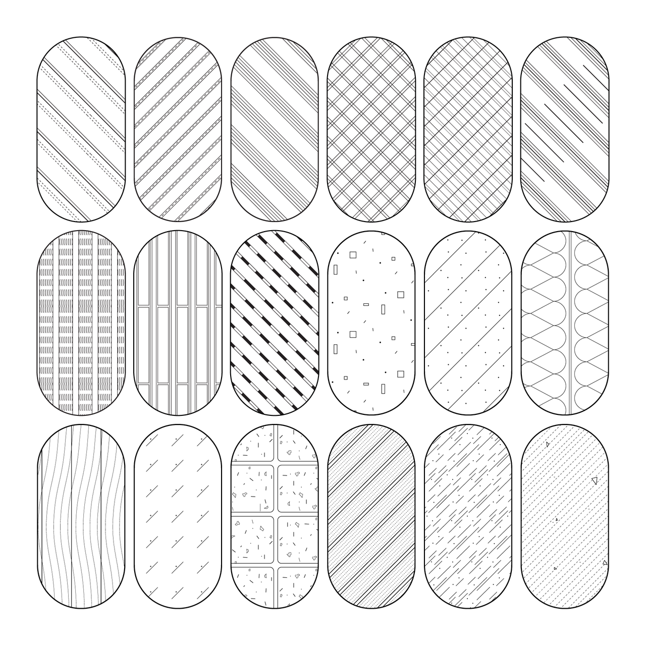 Illustrator Pattern Library - Wall Cross Section Big Set