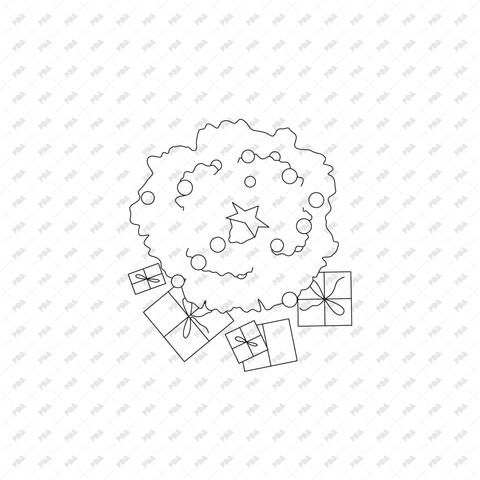 CAD, Vector, PNG Family Decorating a Christmas Tree in Top View