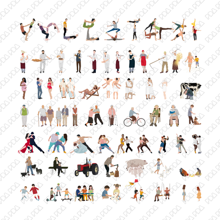 Vector Characters Multi-Pack (115 Characters, Figures) | Post Digital ...
