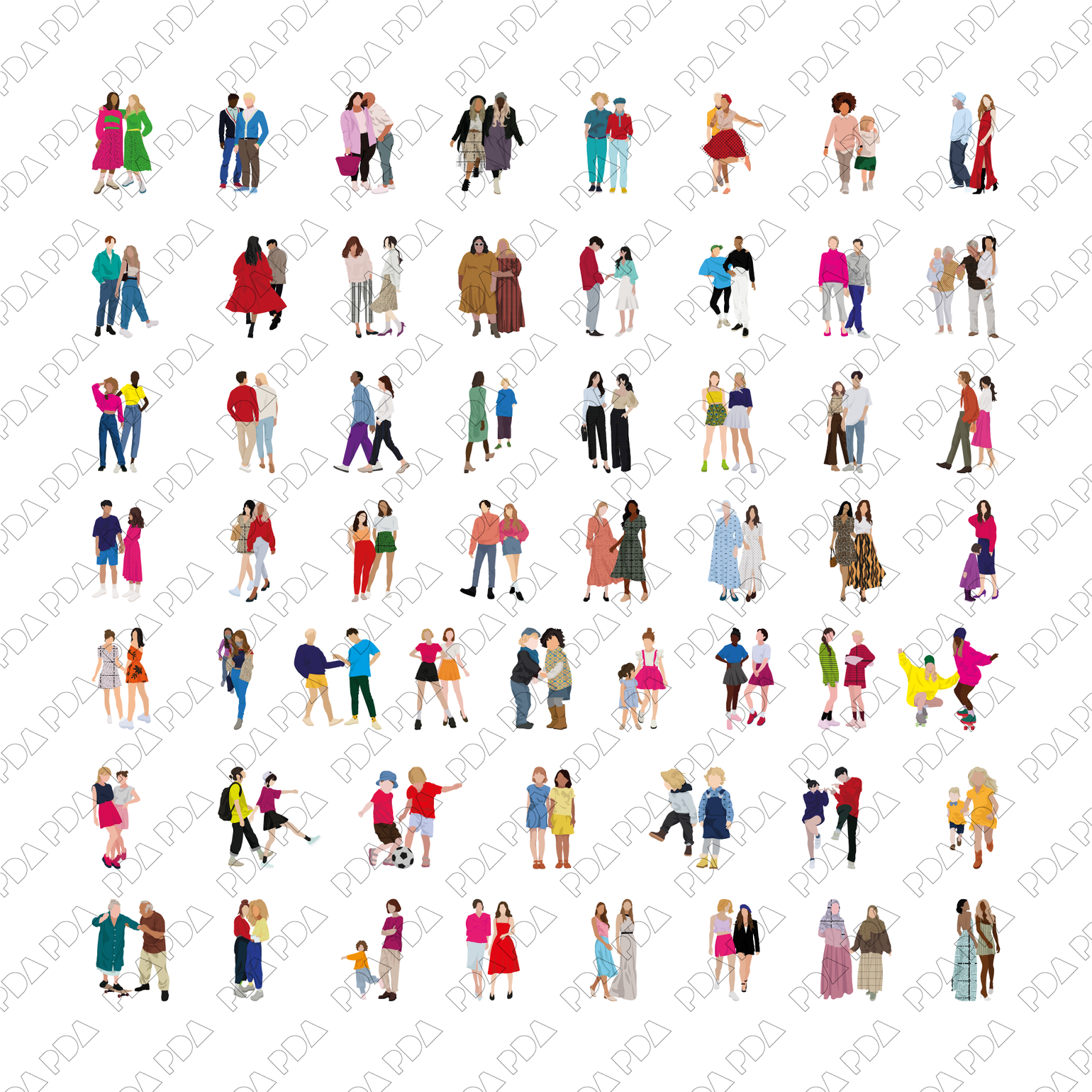 Vector Characters Multi-Pack: 85+ Diverse Figures
