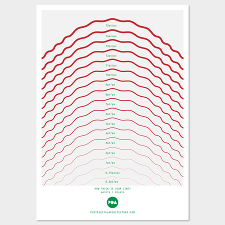 Free Printable Line Thickness PDF Poster | Post Digital Architecture